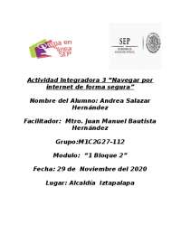 Actividad integradora 3 semana 2 modulo 1 - Docsity