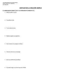 Sintaxis del Complemento Directo e Indirecto - Docsity