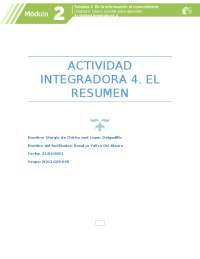 Actividad integradora 4 modulo 2 - Docsity