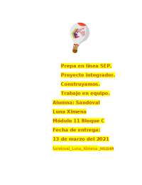 Proyecto integrador Módulo 11 | Ejercicios de Matemáticas - Docsity