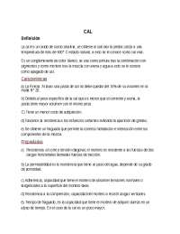 EL CAL Y SUS APLICACIONES - DEFINICION - CARACTERISTICAS - PROPIEDADES ...