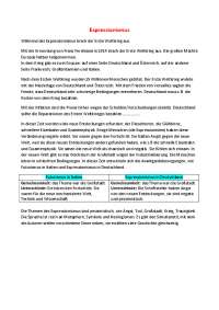 Expressionismus in Deutschland | Appunti di Tedesco | Docsity