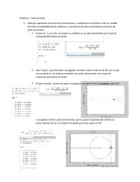Matlab practica 2 sobre matlab - Docsity