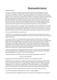 Il Romanticismo e Manzoni - Docsity