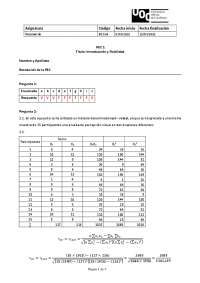 PSICOMETRI PEC1 - ejercicios 1, 2 - Docsity