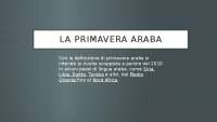 Primavera araba presentazione | Schemi e mappe concettuali di Storia | Docsity