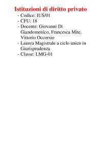(Nuovo 2021) Istituzioni di diritto privato / Contiene più del 90% delle domande che si trovano ...