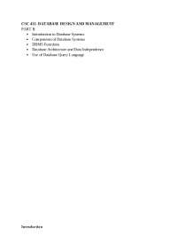 Fundamentals of database - Docsity