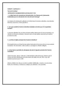 UNIDAD II: SISTEMAS DE COLONIZACIÓN EN LOS SIGLOS XV Y XVI; LAS DOS COLONIAS DE LA ISLA DE SANTO ...