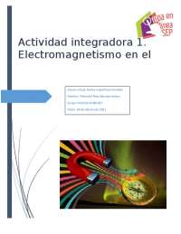Actividad integradora 1. Electromagnetismo en el entorno | Ejercicios de Física | Docsity