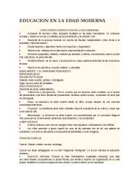 La educacion en la edad moderna - Docsity