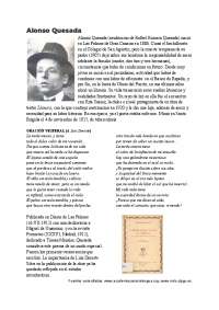 Alonso Quesada y su poema - Docsity