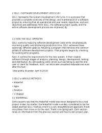 SOFTWARE DEVELOPMENT LIFECYCLE - Docsity