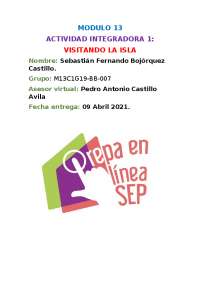 Módulo 13 actividad integradora 1 - Docsity