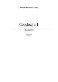 Geodezija 1 skripta | Skripte' predlog Geodezija | Docsity