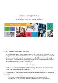 Actividad integradora 2 semana 1 módulo 19 | Ejercicios de Matemáticas - Docsity