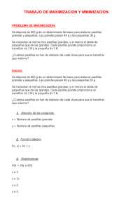MAXIMIZACION Y MINIMIZACION | Ejercicios de Matemáticas | Docsity