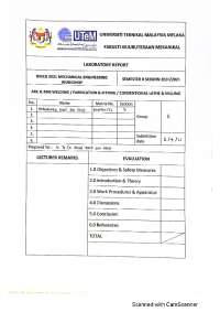 Fabrication fitting report - Docsity