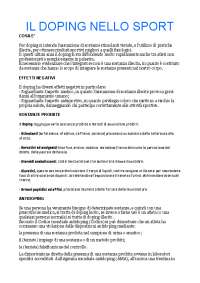 Doping, cos'è e cosa causa - Docsity