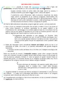 Letteratura, Naturalismo e Verismo - Docsity