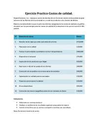 Ejercicios Control de calidad - Docsity