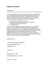 Algoritmo de Dekker des - Docsity
