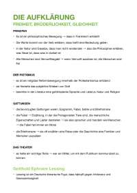 Die Aufklärung, Lessing- die Ringparabel - Docsity