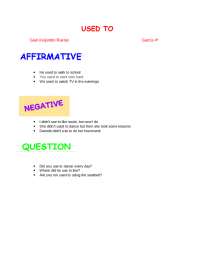 Used to ingles ejemplos - Docsity