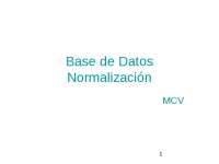Bases de Datos SQL Normalización - Docsity