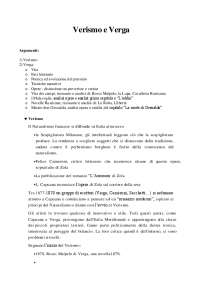 Verismo e Giovanni Verga - Docsity