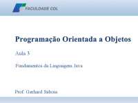 FUNDAMENTOS DA LINGUAGEM JAVA - Docsity