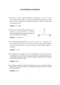 54 Esercizi di Elettromagnetismo Con Risultati | Esercizi di Fisica Sperimentale - Docsity