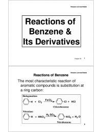 Reactions of Reactions of Benzene and Derivatives - Docsity