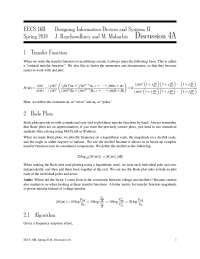 Bode Plots - Designing Information Devices and Systems II - Docsity