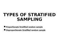 Example of Proportionate Stratified Sampling - Docsity