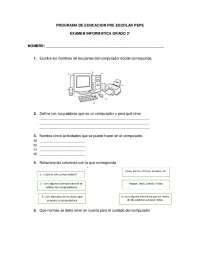 Examen de 2° grado Tecnologia - Docsity