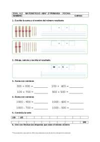 Evaluación ABN 2º primaria - Docsity