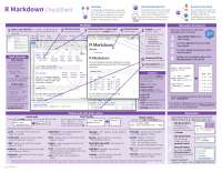 R Programming Markdown Methods and Syntax Cheat Sheet | Cheat Sheet Advanced Computer ...
