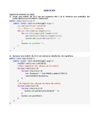 Ejercicos de Java Matrices - Docsity