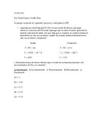 Ejercicios de ingeniería económica | Ejercicios de Economía | Docsity