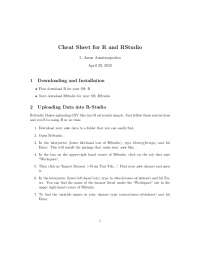 RStudio Cheat Sheet with Commands Examples | Cheat Sheet Advanced ...
