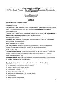 Esame inglese unipi corso a-b - Docsity