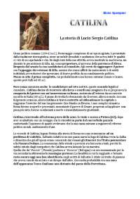 Catilina - la storia di LucioSergio Catilina - Docsity