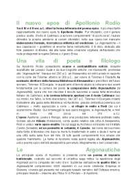 Apollonio Rodio e Le Argonautiche - Docsity