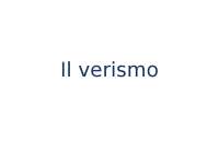 IL VERISMO IN ITALIA - Docsity