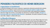 Bergson e il suo pensiero - Docsity