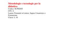 (Nuovo 2021) Metodologie e tecnologie per la didattica / Contiene più del 90% delle domande che ...