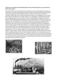 English notes about Industrial Revolution - Docsity