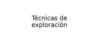 TECNICAS DE EXPLORACION - Docsity