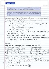 Study notes for Linear Algebra (Computer science) Free Online as PDF ...